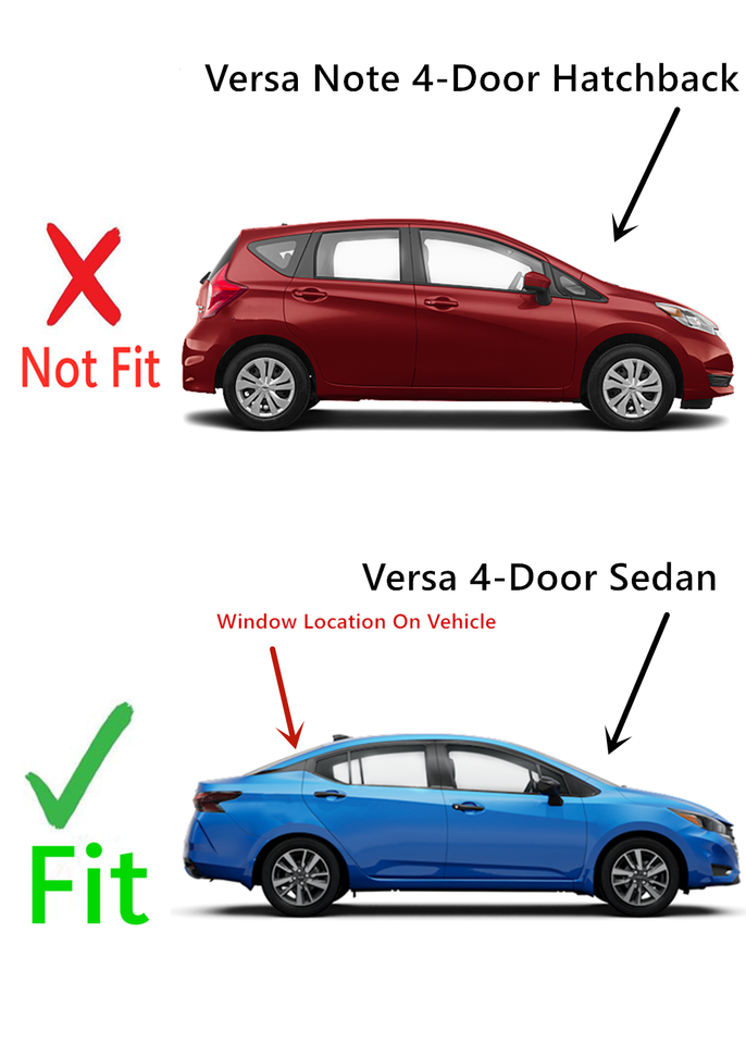 2012-2019 Nissan Versa Sedan Rear Window Back Glass Heated | Clear ...