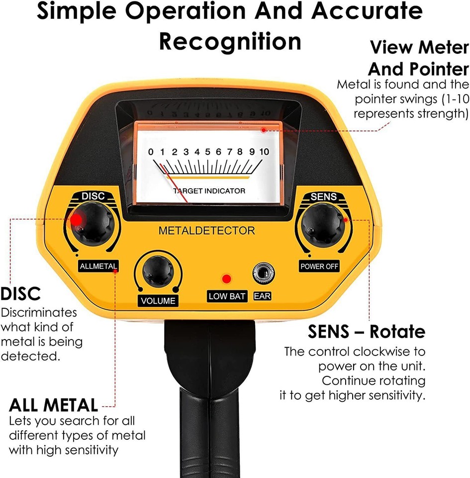 LCD Display Underground Metal Detector Gold Digger Hunter Deep ...