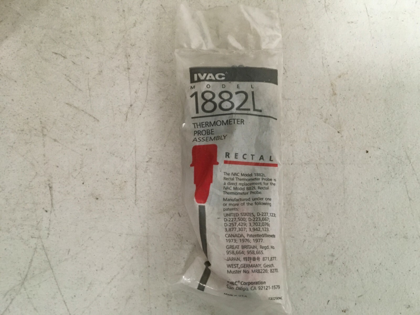 IVAC Model 1882L Rectal Thermometer Probe Assembly for sale online | eBay