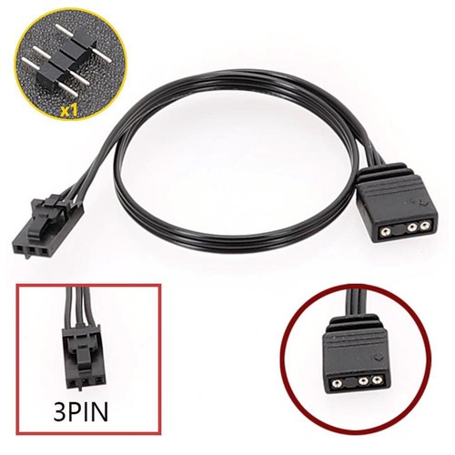 For Corsair Adapters Connector Cable 25cm 3 Pin 4 Pin 24AWG (ν | eBay ...