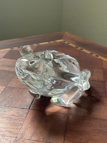 STEUBEN CRYSTAL GLASS FROG LARGE DESIGN BY LLOYD ATKINS RARE | eBay