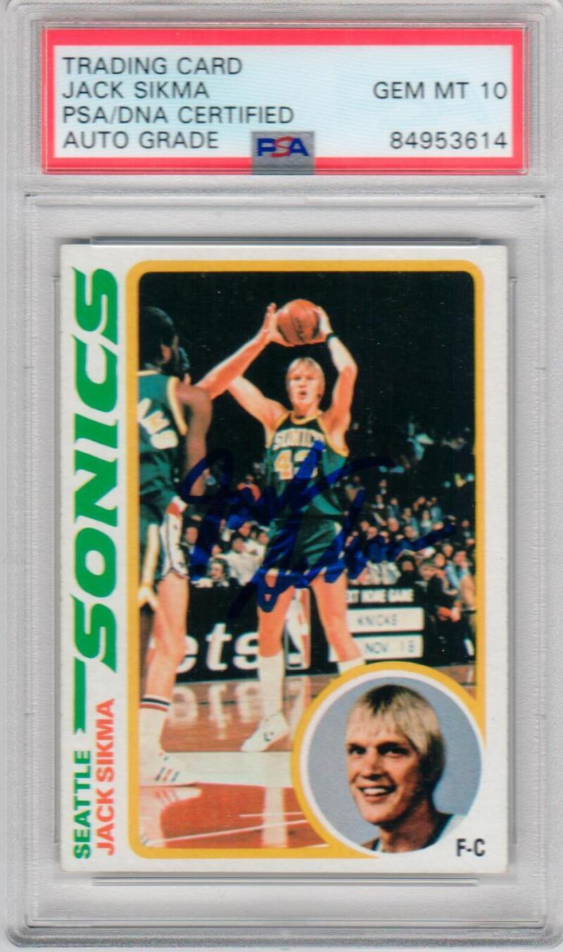 1978-79 Topps #117 Jack Sikma signed RC Rookie Card PSA/DNA auto Grade ...