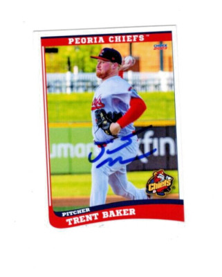 Trent Baker 2023 Peoria Chiefs signed autograph baseball card Austin TX ...
