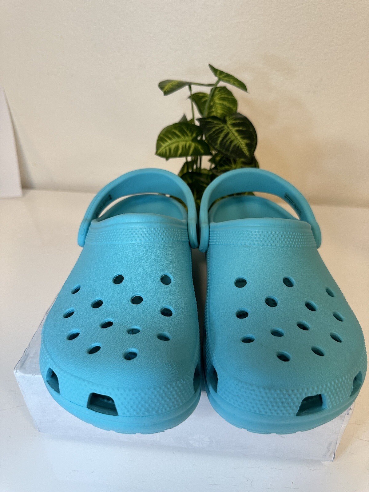 Crocs Classic Slip-On Clog Unisex Size M5/W7 Cyan Blue Beach Pool Shoes ...
