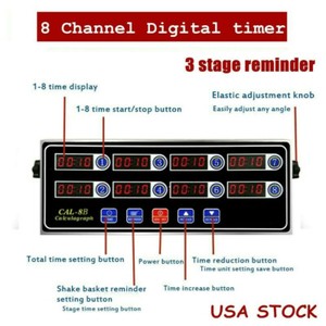 US Digital Commercial Countdown 8 Channel Timer Kitchen Calculagraph ...