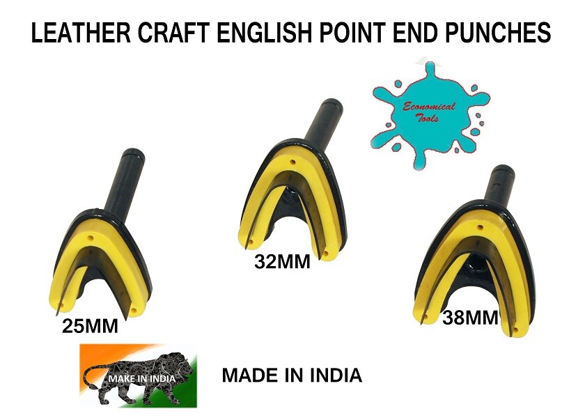 3PCS LEATHER BELT END CUTTER PUNCH SET,”V” TYPE SHAPED | eBay