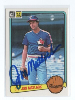 JON MATLACK TEXAS RANGERS 1983 DONRUSS IP/TTM AUTOGRAPH AUTO | eBay