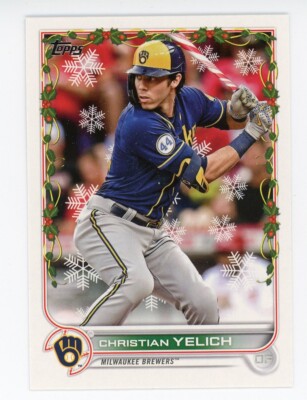 2022 Topps Holiday Variation Rare CANDY CANE BAT (819) #185 CHRISTIAN ...