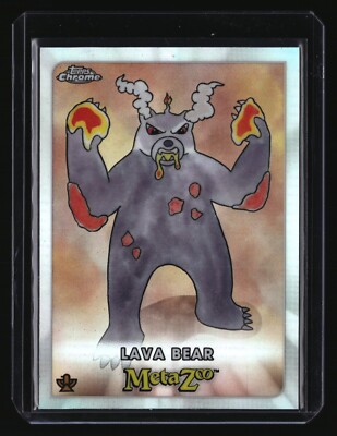 MetaZoo LAVA BEAR #36 (2022 Topps Chrome Silver Refractor) NM/Near Mint ...
