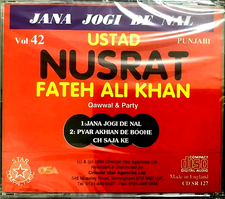 Jana Jogi De Nal Vol 42 By Ustad Nusrat Fateh Ali Khan - Qawwali CD | eBay