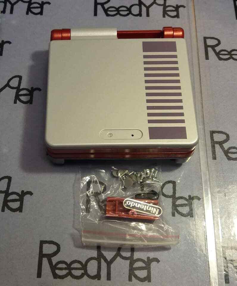 NES Classic Black GBA SP custom aftermarket replacement housing shell ...