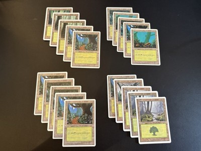 White Border MTG Land Lot 20 Forest Basic Lands Old Border (LP) | eBay