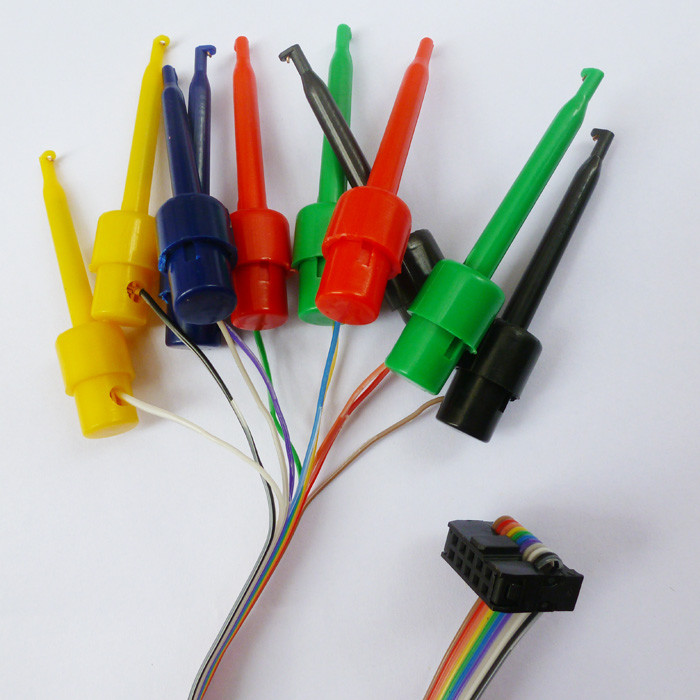 DIY JTAG IDC 10pin USB Logic Analyzer Test EZ Hooks Grabber Test Probe ...