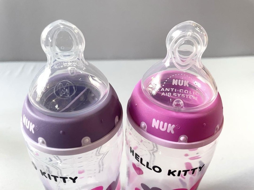 Hello Kitty NUK Plastic Baby Bottle 300ml x 2, Pacifier Set of 2 from ...