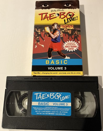 Billy Blanks TAE BO LIVE! Basic Volume 3 VHS-TESTED-RARE VINTAGE ...
