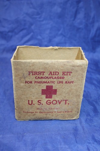 WW2 USAAF Survival Life Raft First Aid Kit Outer Cardboard Box (Relic ...