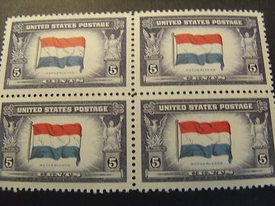 US Postage Stamps 1943 OVERRUN COUNTRIES Netherlands Scott 913 4- 5 ...