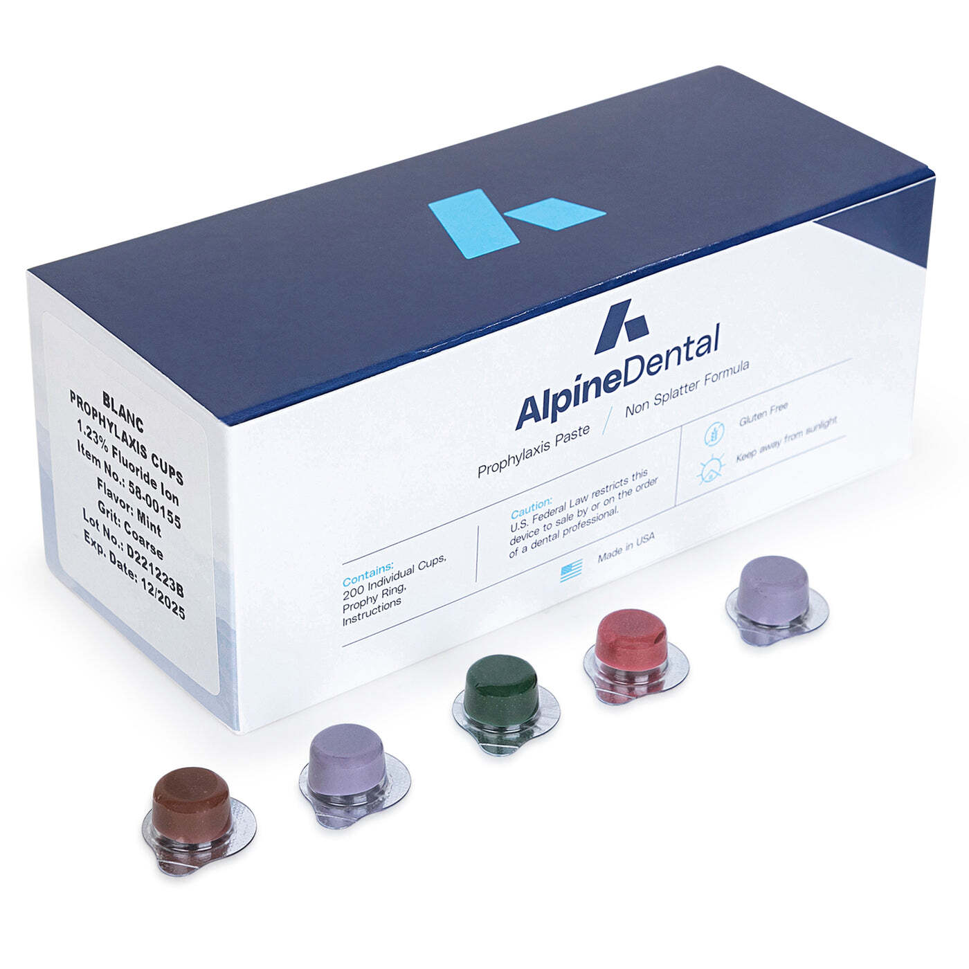 BLANC Prophylaxis Paste - Non Splatter Formula - Coarse Grit - 200 Cups ...