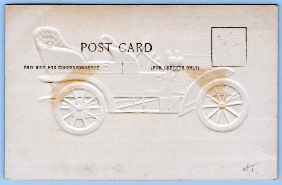 c1910 Postcard Model T Rossville I.D. Embossed Gold #C8 | eBay