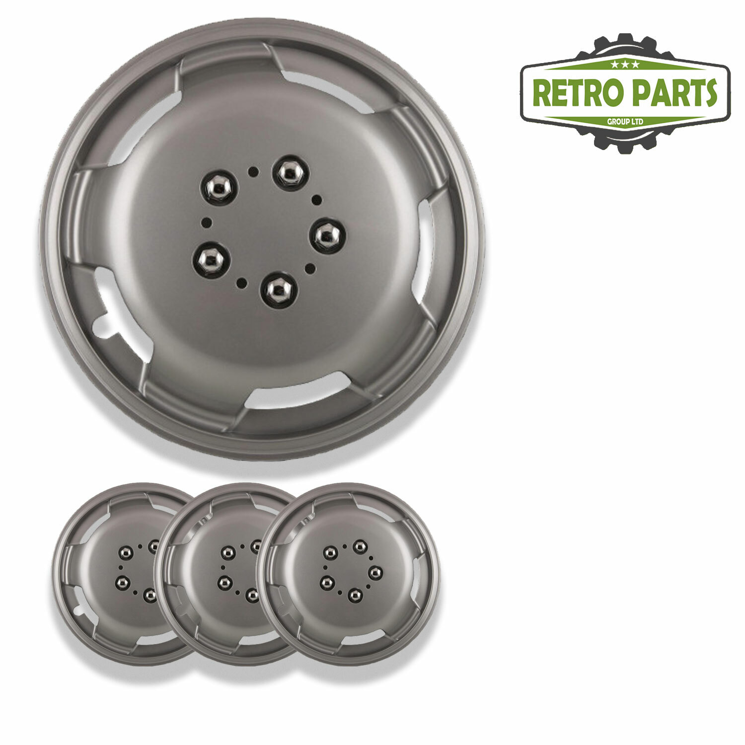 16 inch Satin Silver Deep Dish Van Wheel Trims for LDV Vans Hub Caps ...