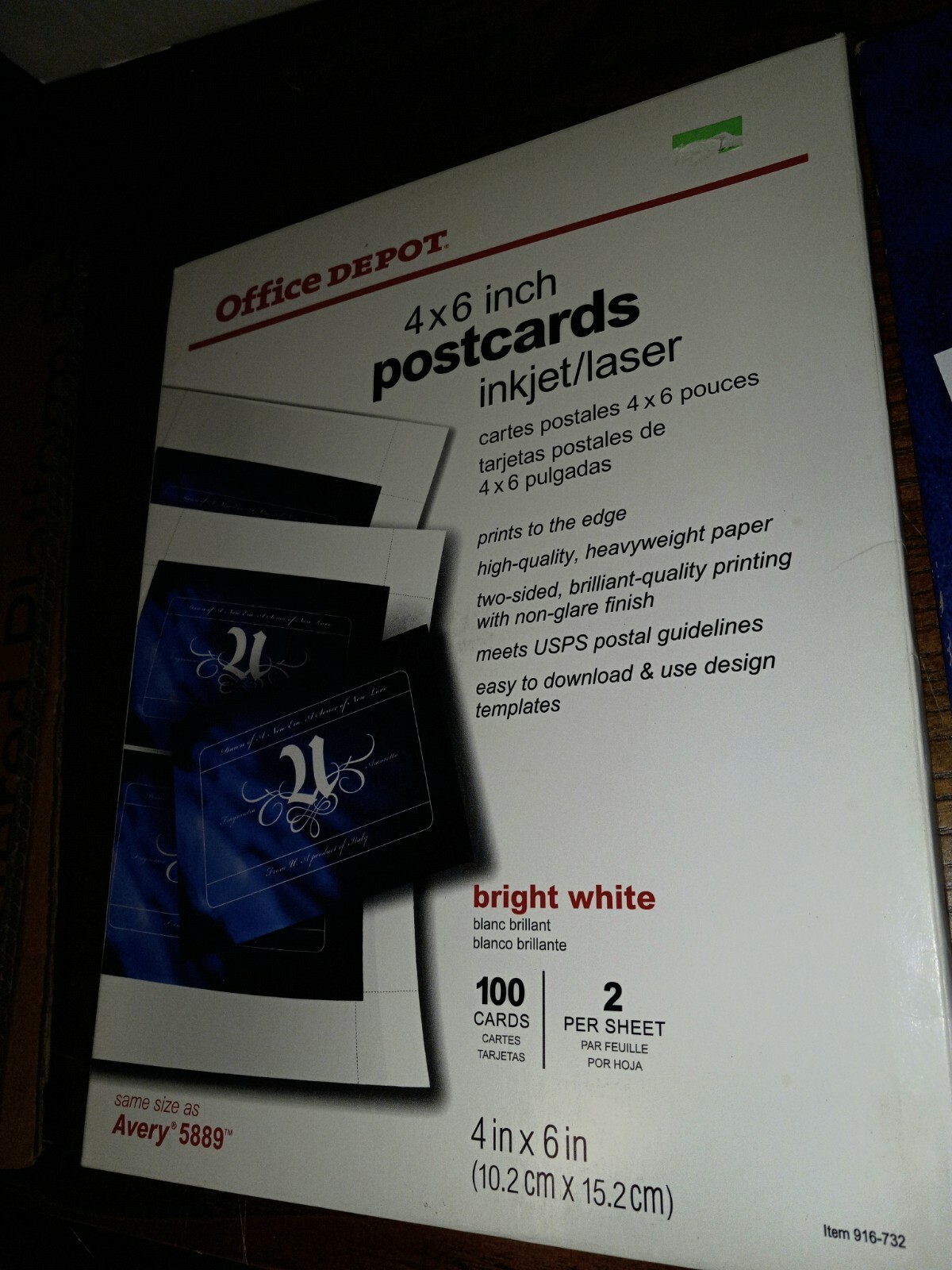 Avery Laser Ink Jet White. 3 x 5 Index Cards 5388 office depot 4x6 2 ...