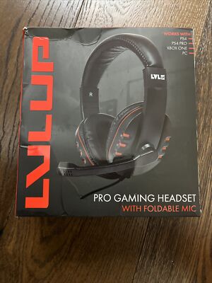 LVLUP PRO GAMING HEADSET w/ Foldable Mic - PS4, PS4 PRO, XBOX ONE, PC ...