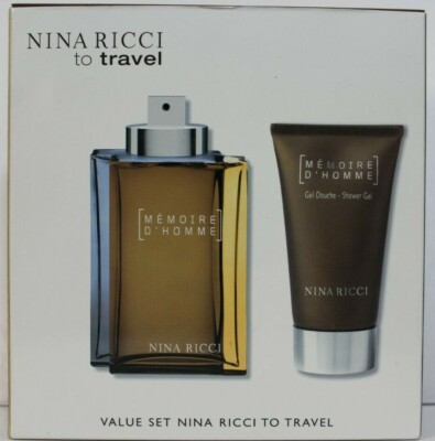 MEMOIRE D ' HOMME by Nina Ricci 3.4 oz EDT spray +2.5 oz shower gel MEN ...