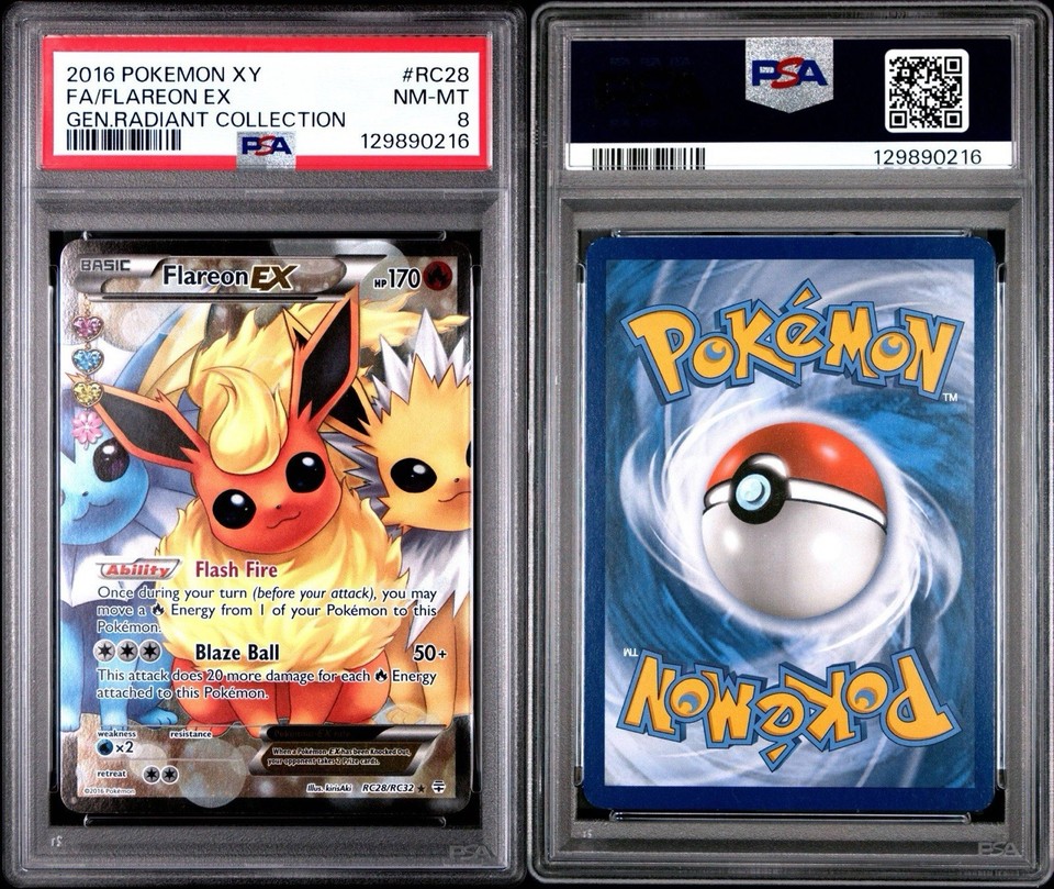 Pokémon Flareon EX TCG Card RC28-RC32 Generations Radiant Collection ...