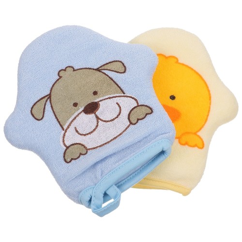 2 Pcs Baby Bath Sponge Tout-petit Kitt De Bain Pour Enfants Mitts Les ...
