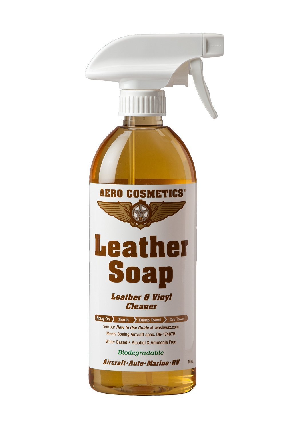 Aero Cosmetics - Leather Soap - Aircraft Leather & Vinyl Cleaner- 16oz ...