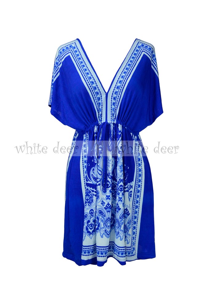 Women's Plus Size Western V-Neck Floral Paisleyl Print Tunic Loose Top ...