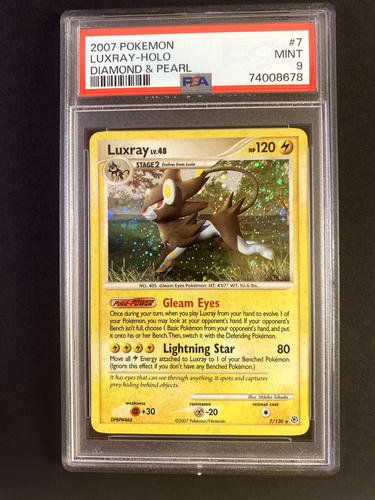 PSA 9 Luxray Holo 7/130 Diamond & Pearl 2007 MINT | eBay