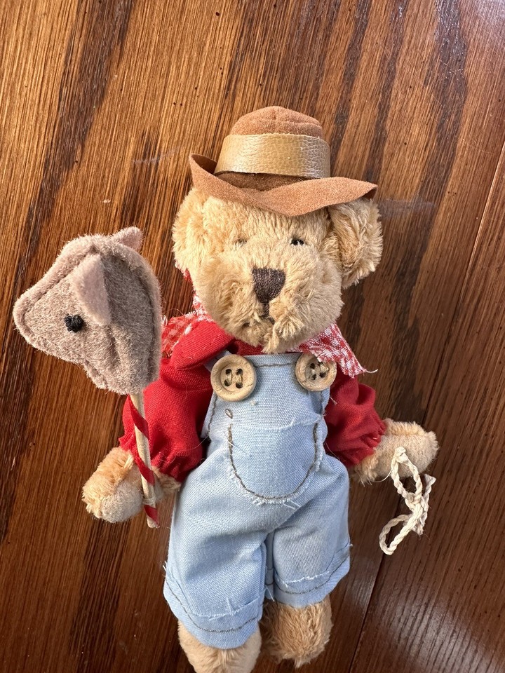 Mini Plush Bears: Cowboy With Horse And Lasso, Bear In Red Suit | eBay
