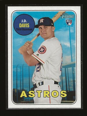 2018 Topps Heritage High Number J.D. Davis Houston Astros RC (#532) B ...