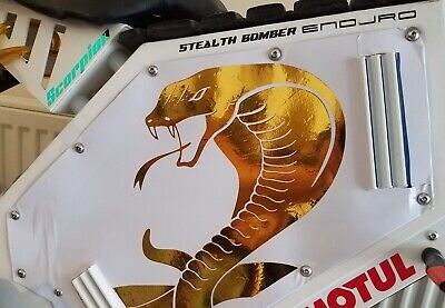 FOR STEALTH BOMBER ENDURO PANEL STICKERS DECALS L+R SNAKES COBRA GOLD ...