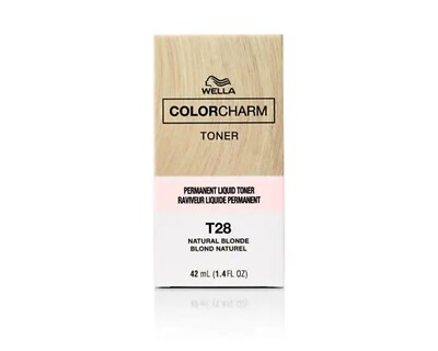 Wella Color Charm Permanent Liquid Toner [T28] Natural Blonde 42ml/1.4 ...