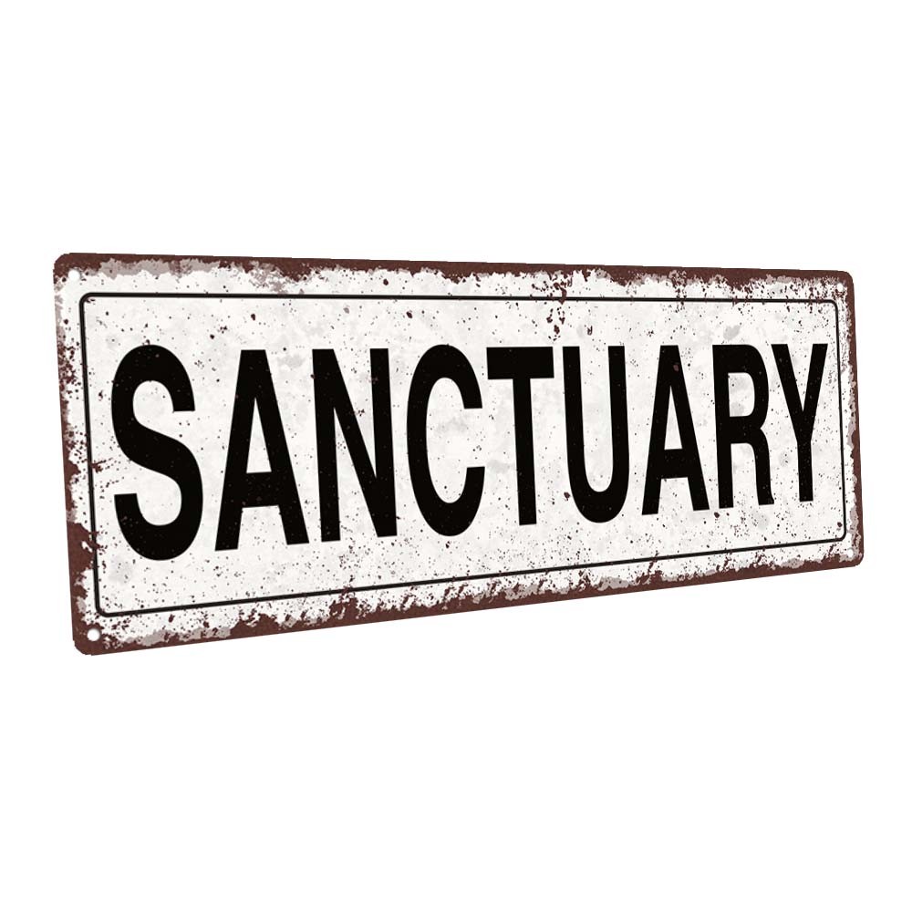 Sanctuary Metal Sign; Wall Decor for Home and Office | eBay