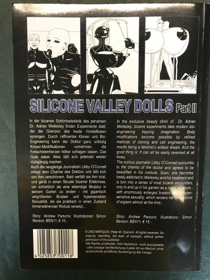 BENSON BOOK No.11: Silicone Valley Dolls II, BDSM, MARQUIS 2002, dt ...