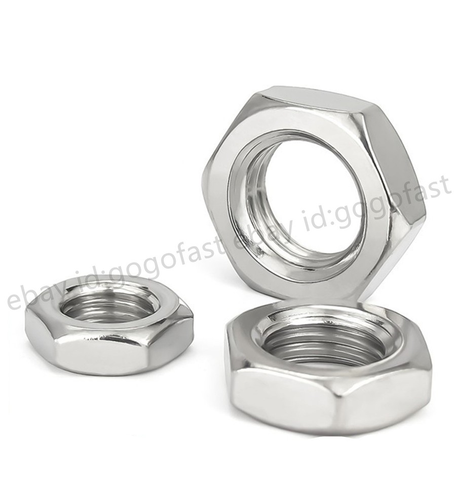 304 Stainless Steel Select Size M17 - M24 Thin Hex Nuts Right Hand ...