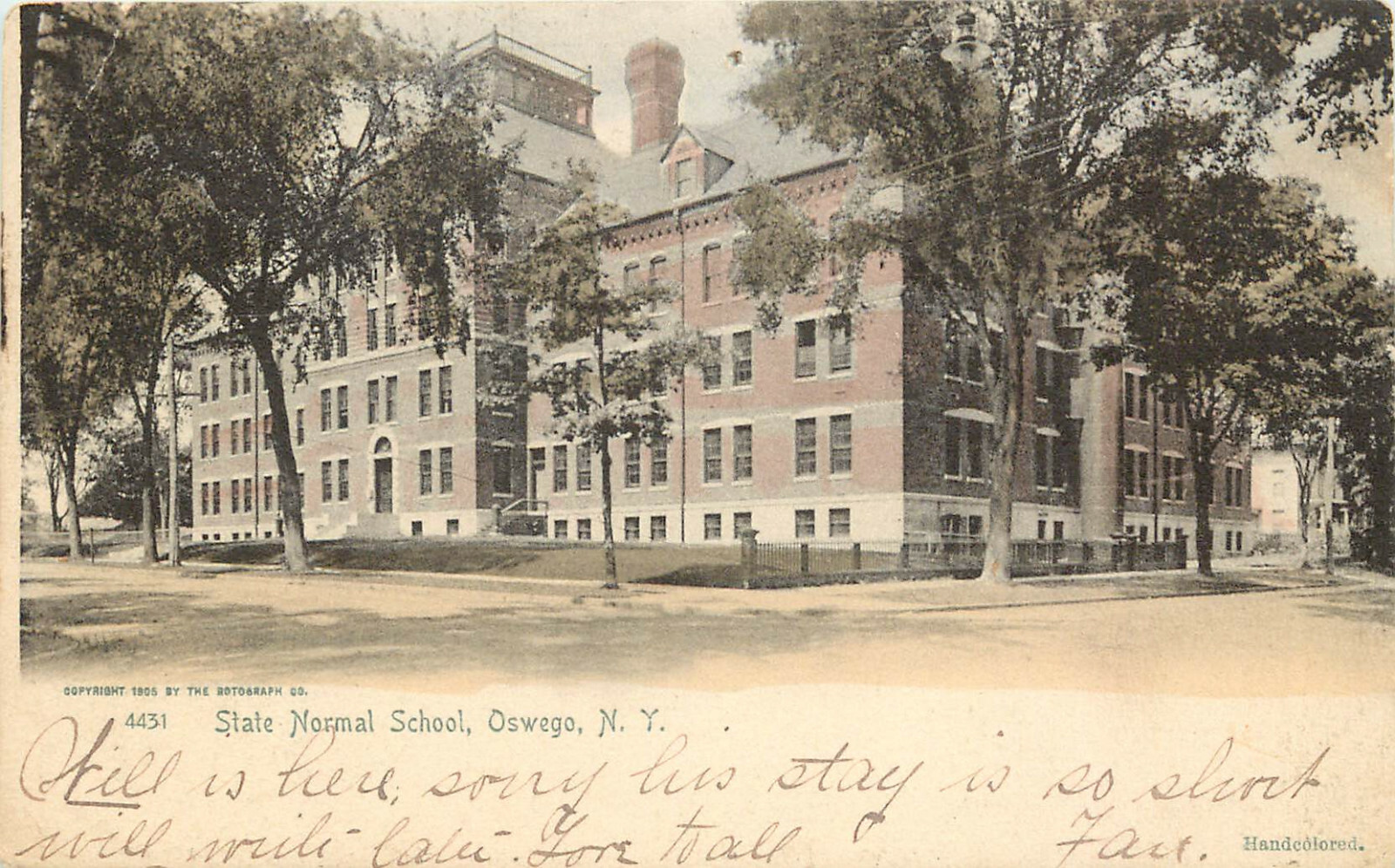 Vintage Postcard State Normal School Oswego NY Rotograph Card 4431 UDB ...