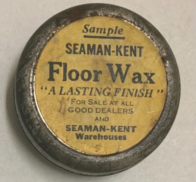 Rare Seaman-Kent Floor Wax Tin Hardwood Flooring advertising ad early ...