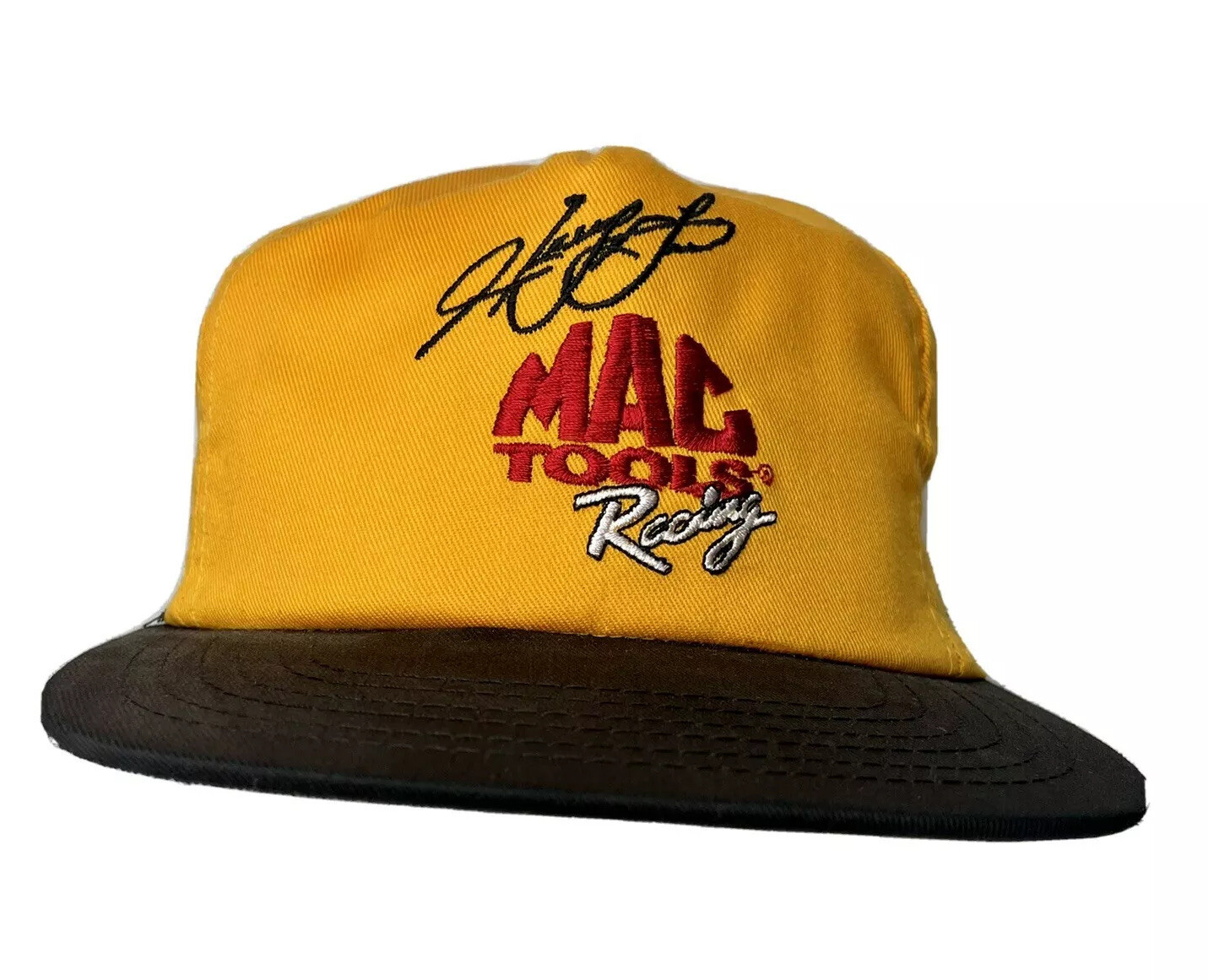 New Vintage Yellow Gold MAC TOOLS RACING SnapBack Trucker Hat Cap USA ...