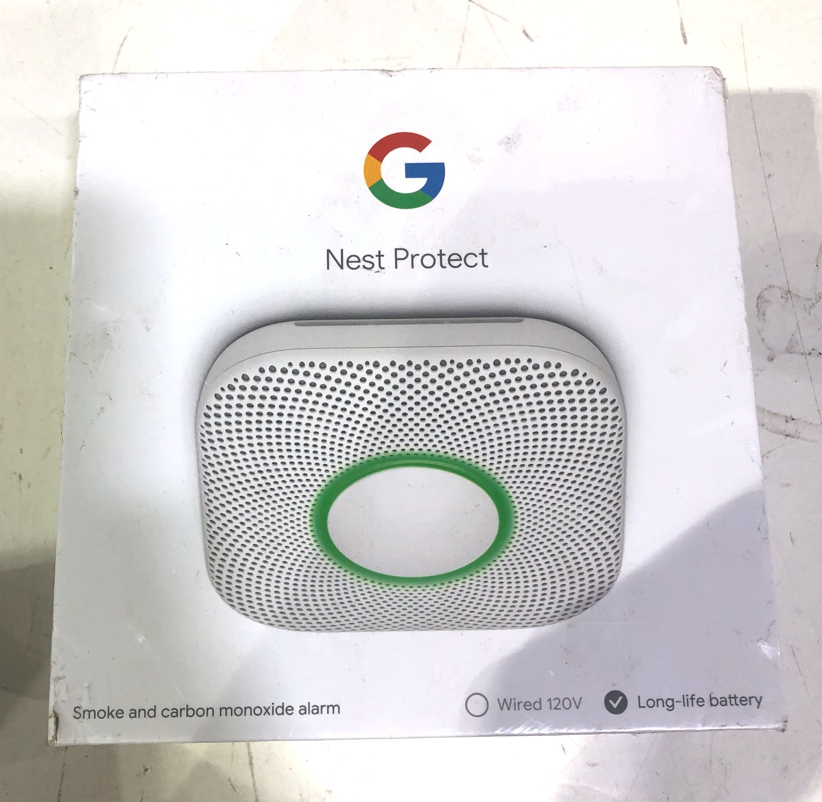 Google Nest Protect Smoke Alarm + Carbon Monoxide Detector Battery Operated