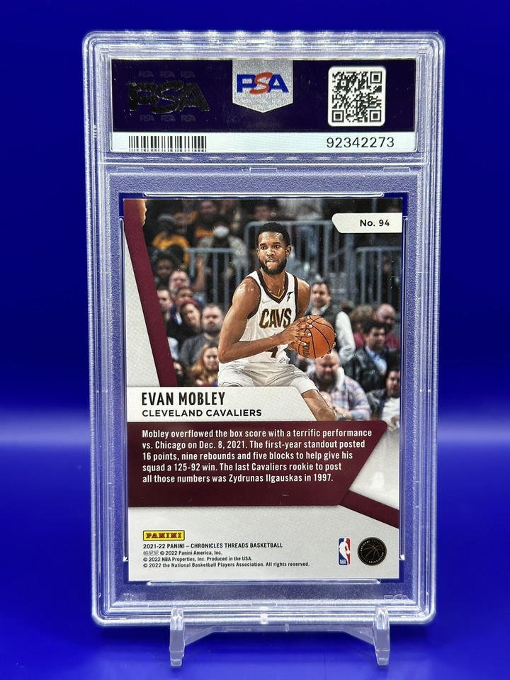 Evan Mobley 2021 Panini Threads Chronicles Lucky Envelopes /8 RC SP PSA ...