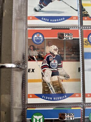 1990-91 Pro Set Hockey Card Eldon Reddick Edmonton Oilers #445 | eBay
