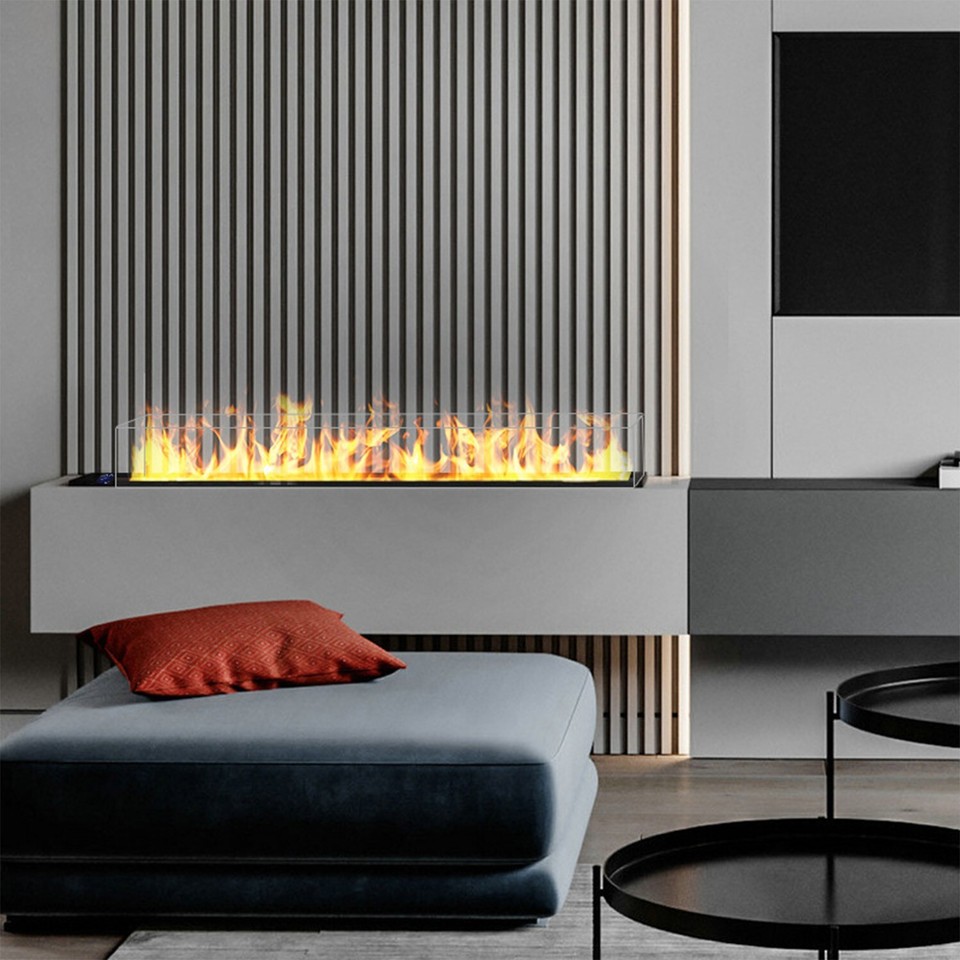 Electric Steam Flame Fireplace Embedded Realistic Steam Flames, Water ...