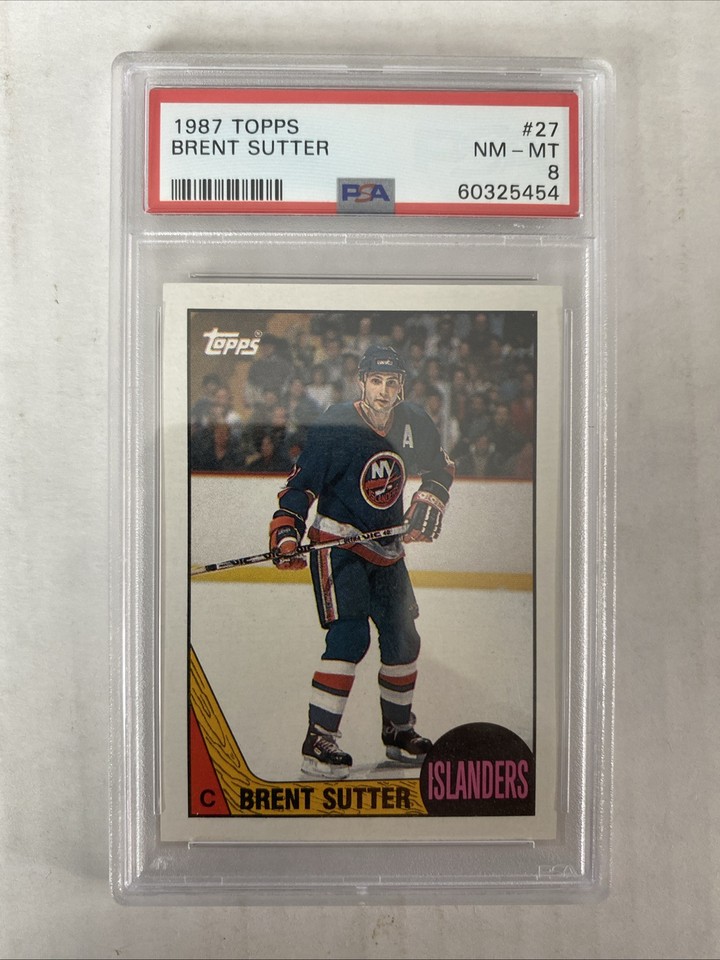* BRENT SUTTER * 1987-88 Topps #27. PSA 8 | eBay