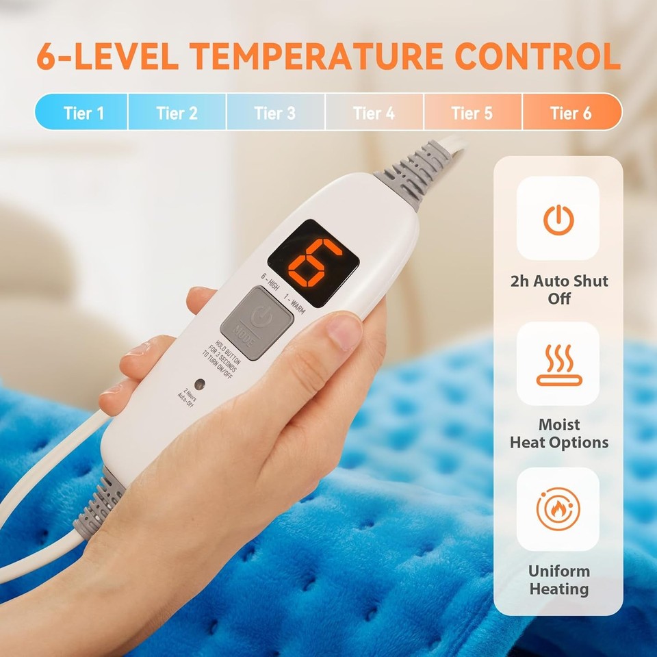 NEW in BOX!!! HYLEORY Heating Pad for Back, Neck, Cramps Pain Relief ...