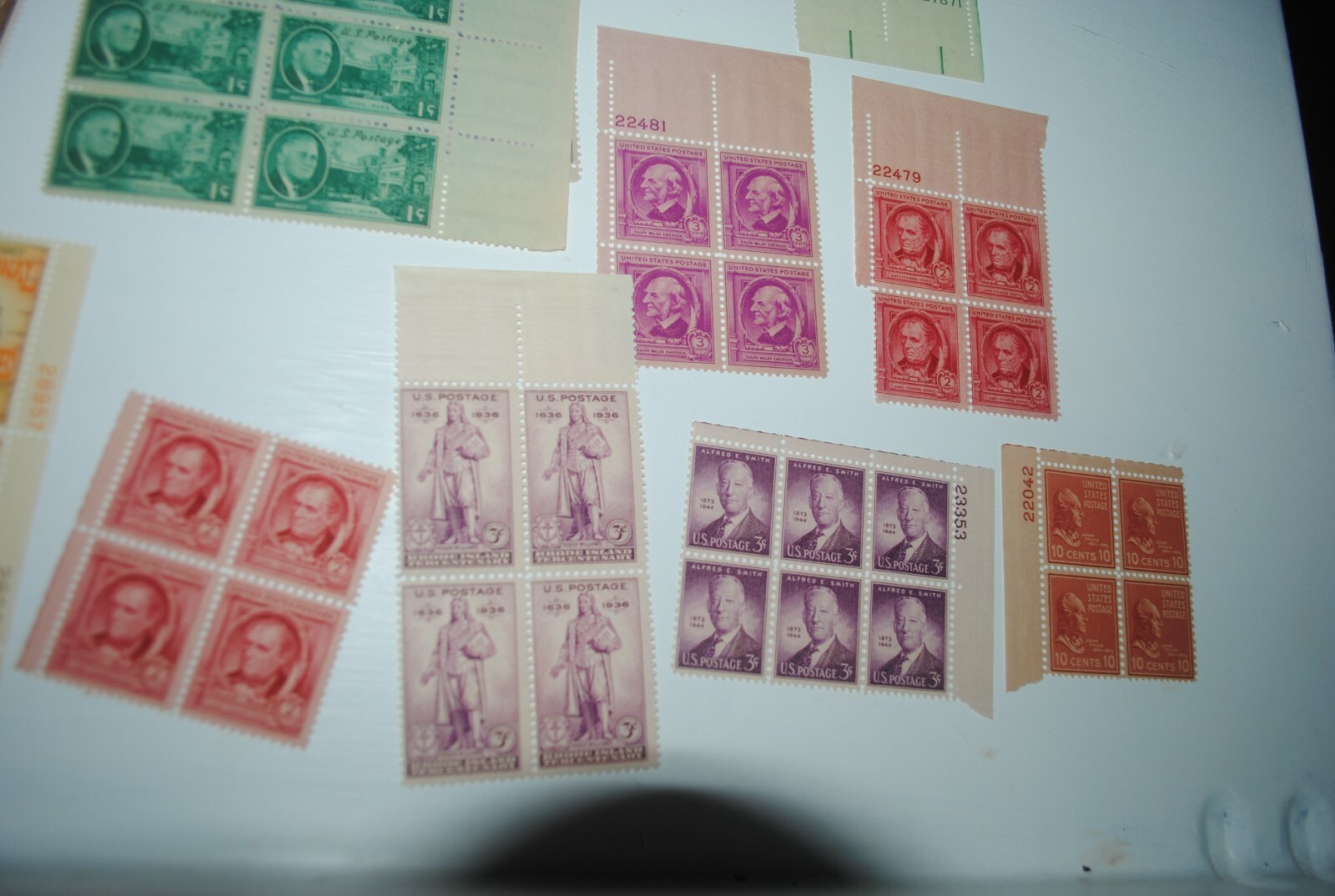 U.S. postage stamps, plate blocks, most 1c-4c, lot of 16, MNH #EWG1215 ...