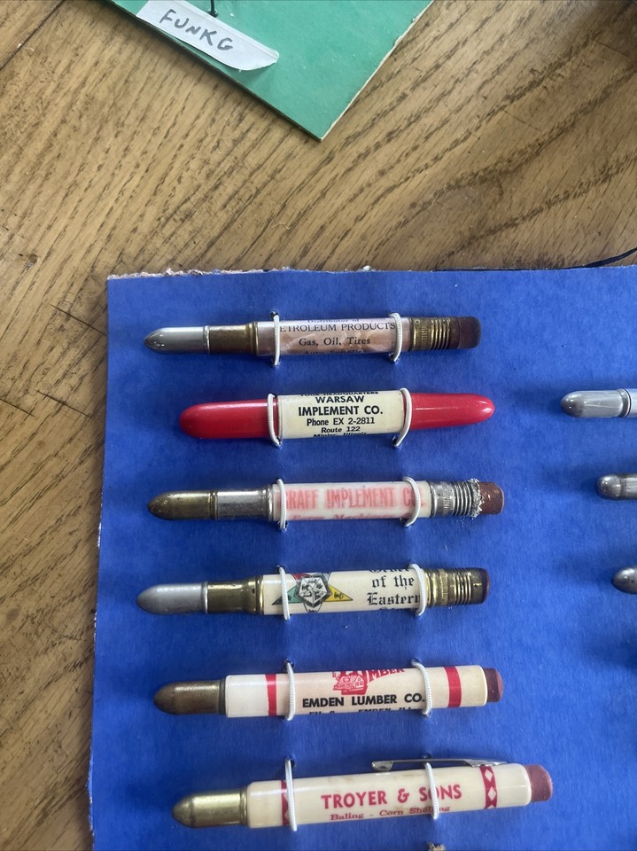 Lot Of 47 Local Advertising Bullet Pencils All Mason Tazewell Logan Co ...
